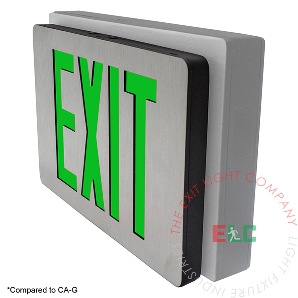 Exit Sign | Thin Cast Aluminum Green [CASLIM-G] | Light Fixture Industries